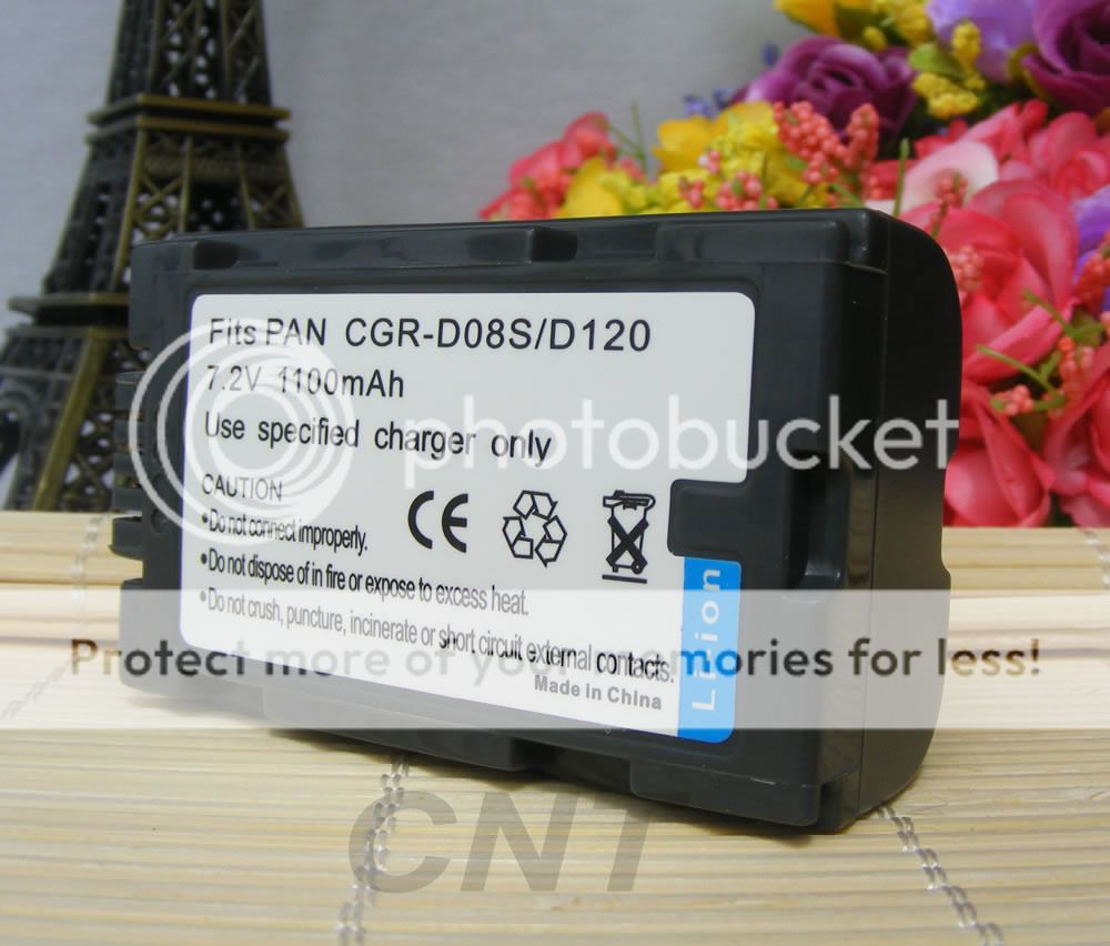 2x 7.2V 1100mAh Li-Ion Battery for Panasonic VDR-M10 PV-DBP8 PV-DBP8A ...